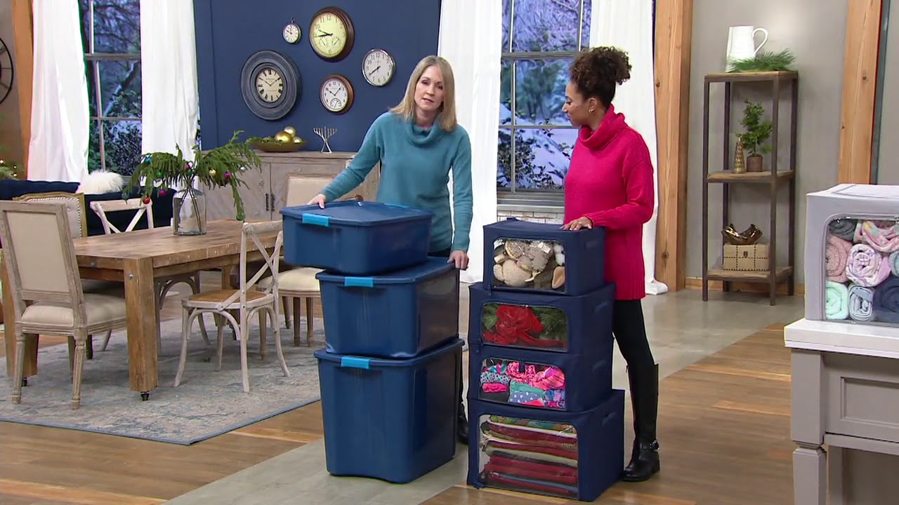 Periea Set of 4 Assorted Collapsible Storage Box Collection on QVC ...