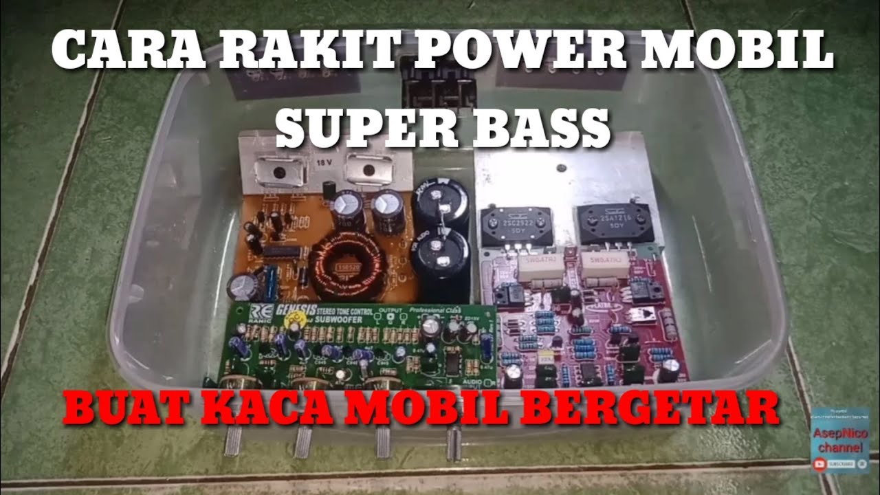 Cara merakit amply power mobil super bass - YouTube