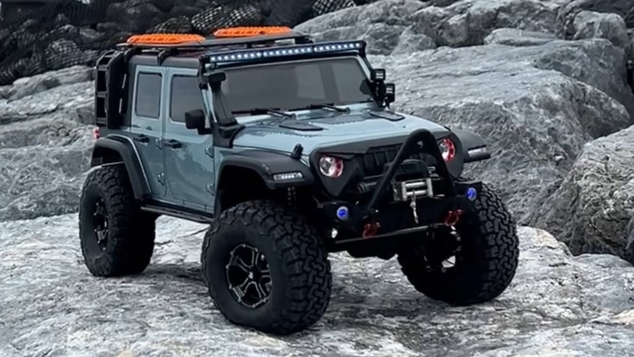 1/10 scale RC crawler track Nerome Oogimi vill HB-R1011 Jeep wrangler ...