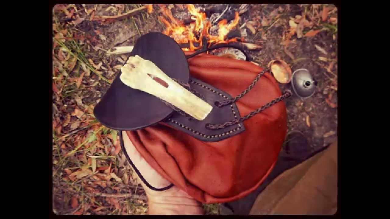 Some Recent Bushcraft Leather Work - YouTube