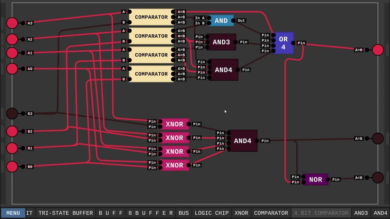 Digital Logic Sim. BUILDING A COMPUTER. ( part 8 ) How to Make a 1-Bit, 4-BIT, and 8-bit ...