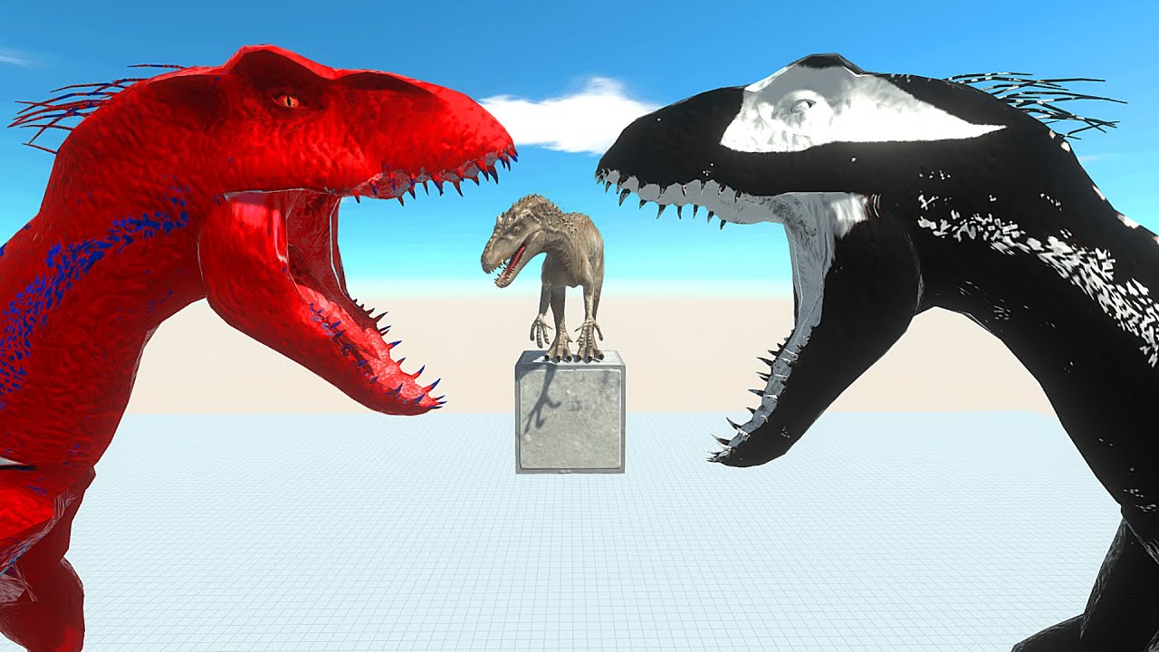 SPIDERMAN INDORAPTOR Eats Feeds Slow Motion (Carnivore Dinosaurs ...