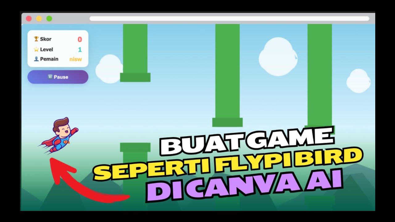 Belajar Ai CANVA EPS#4 .! Membuat Game Flypi Bird Dengan Canva AI | KODING & KECERDASAN ...