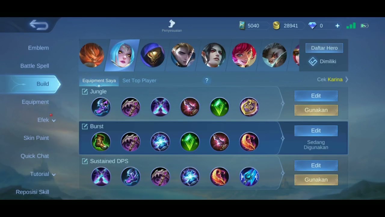 build emblem mage Karina tersakit 26 kil - YouTube