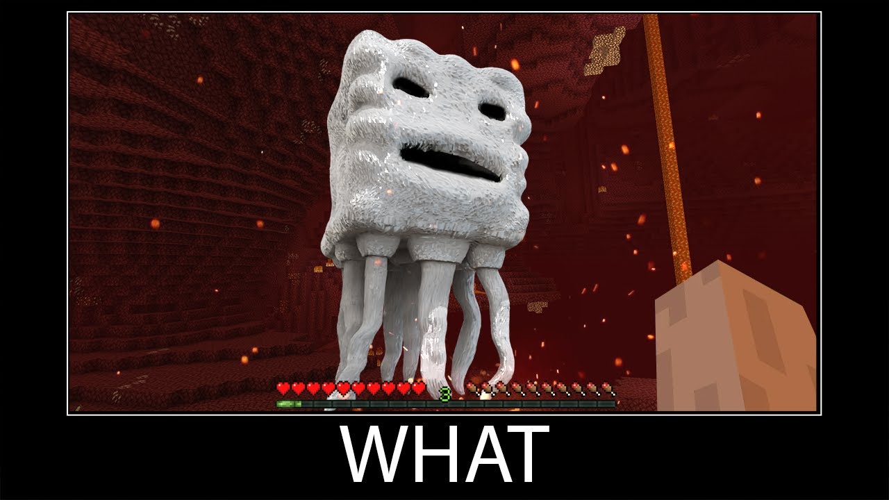 Minecraft wait what meme part 94 realistic minecraft Ghast - YouTube