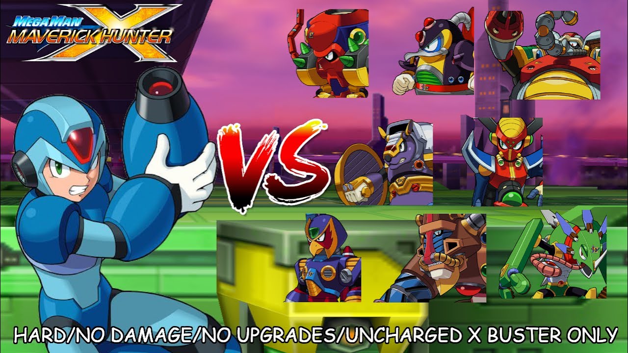 Mega Man Maverick Hunter X: All Bosses as X (Hard/No Damage/No Upgrades ...