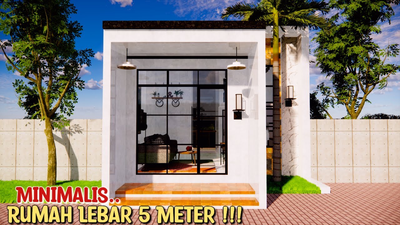 Rumah Lahan Sempit Lebar 5 Meter Dengan 2 Kamar Tidur - YouTube