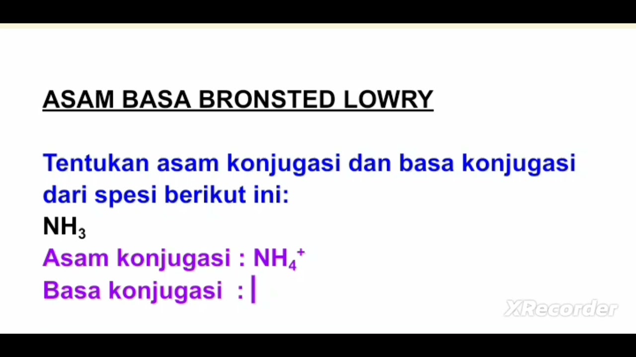 Contuooh Bronsted Lowry - YouTube