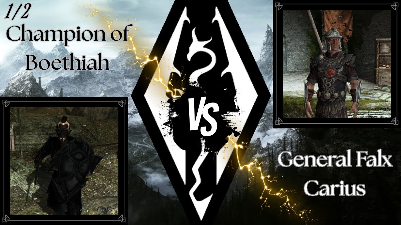 Skyrim Battles - Champion of Boethiah vs General Falx Carius 1/2 - YouTube