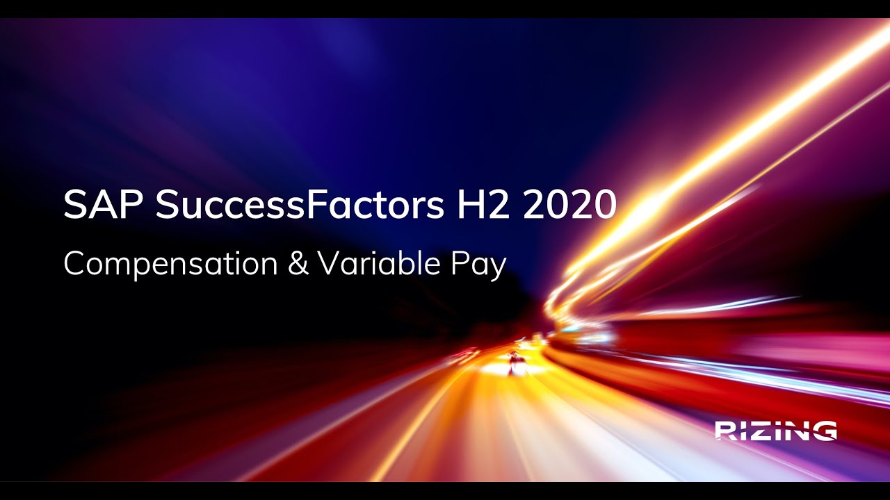 SAP SuccessFactors H2 2020 Compensation & Variable Pay Release ...