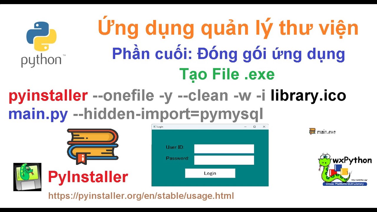 Python - gui: Phần cuối Ứng dụng quản lý thực thi - pyinstaller Đóng ...