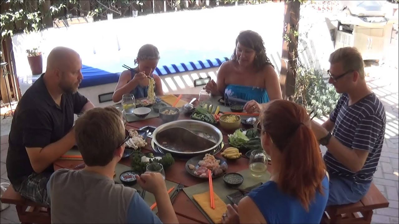 TROOPS BBQ Redwood Outdoor Cooktop Table - Mongolian Hot Pot - YouTube