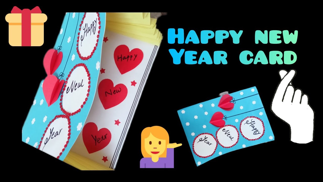 DIY Happy New Year Card Making Idea At Home ll Beautiful Handmade Craft ...