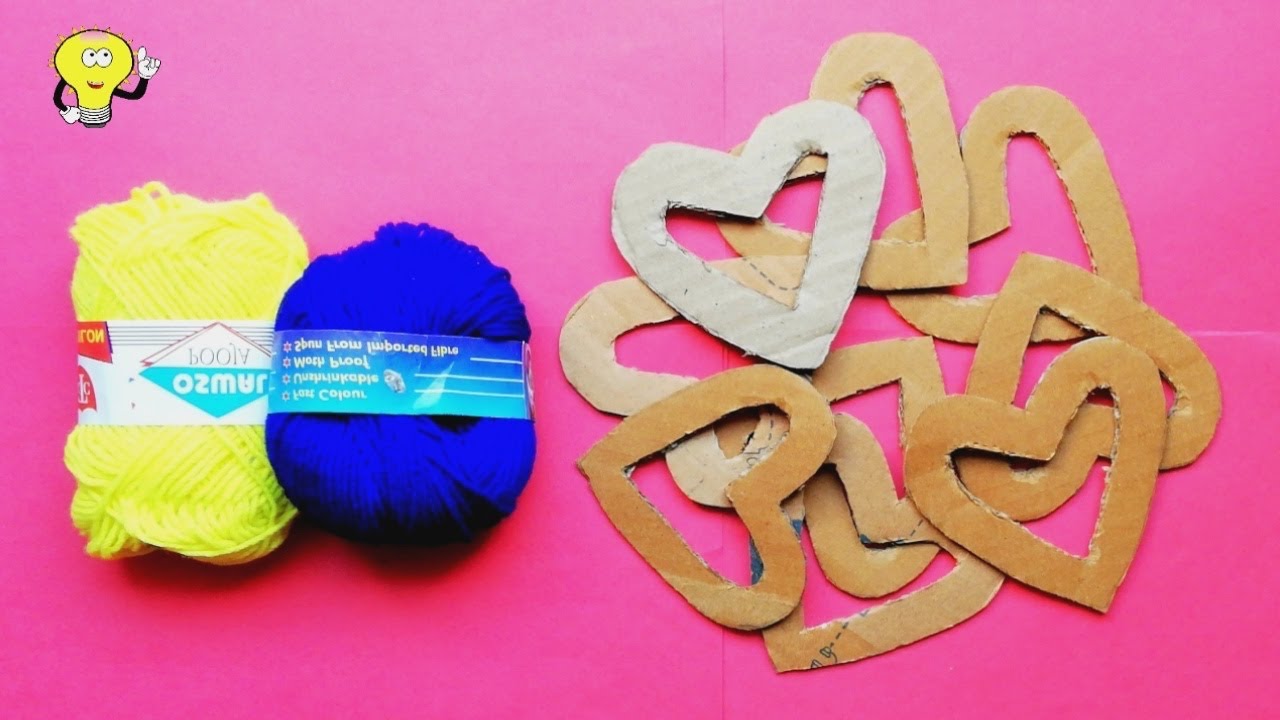 3 Superb Woolen Flower Wall Hanging Ideas - Woolen Thread Craft for ...