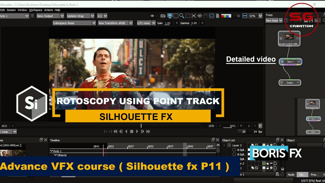 How to do do roto using point tracking in silhouette fx in hindi || Silhouette fx 2021 || SG VFX ...
