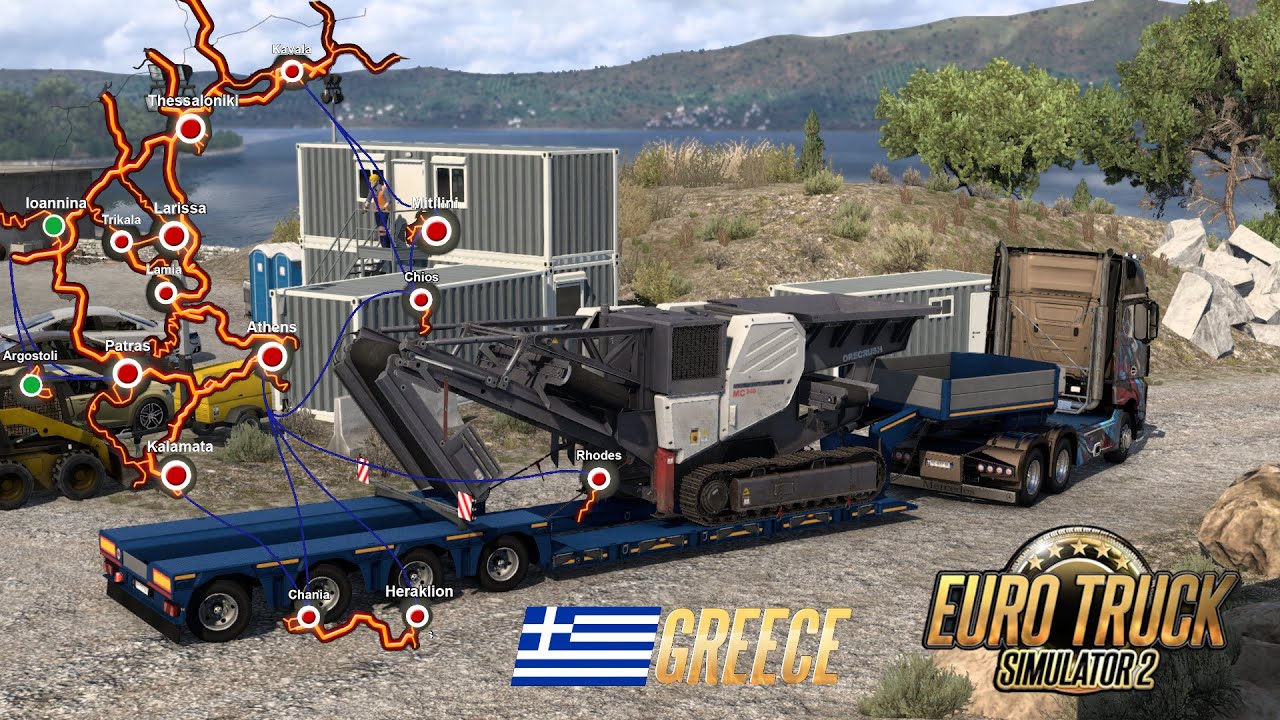 Euro Truck Simulator 2 Gameplay Greece DLC City Αργοστόλι Argostoli #02 ...