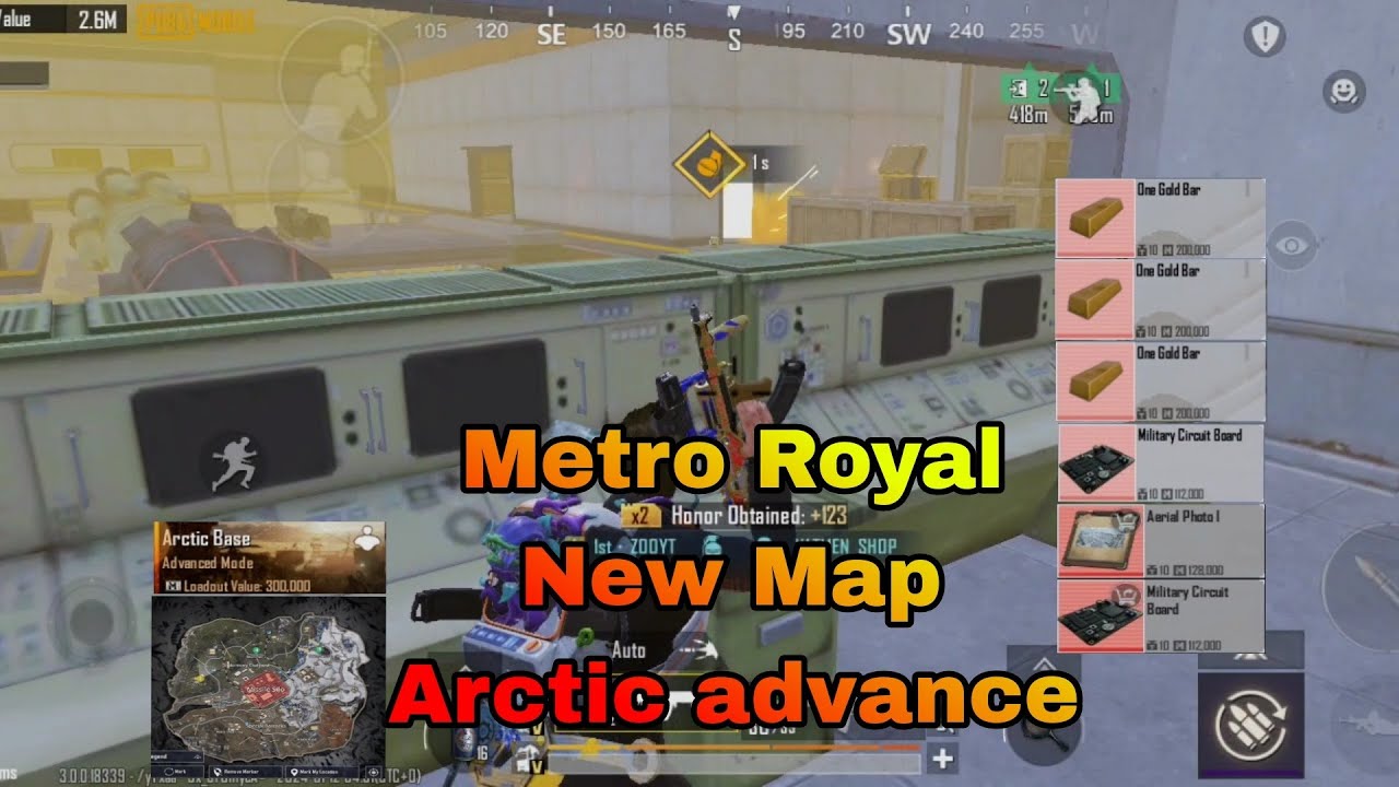 Metro Royal New Map | Metro Royale Arctic Advance | Metro Royale with ...