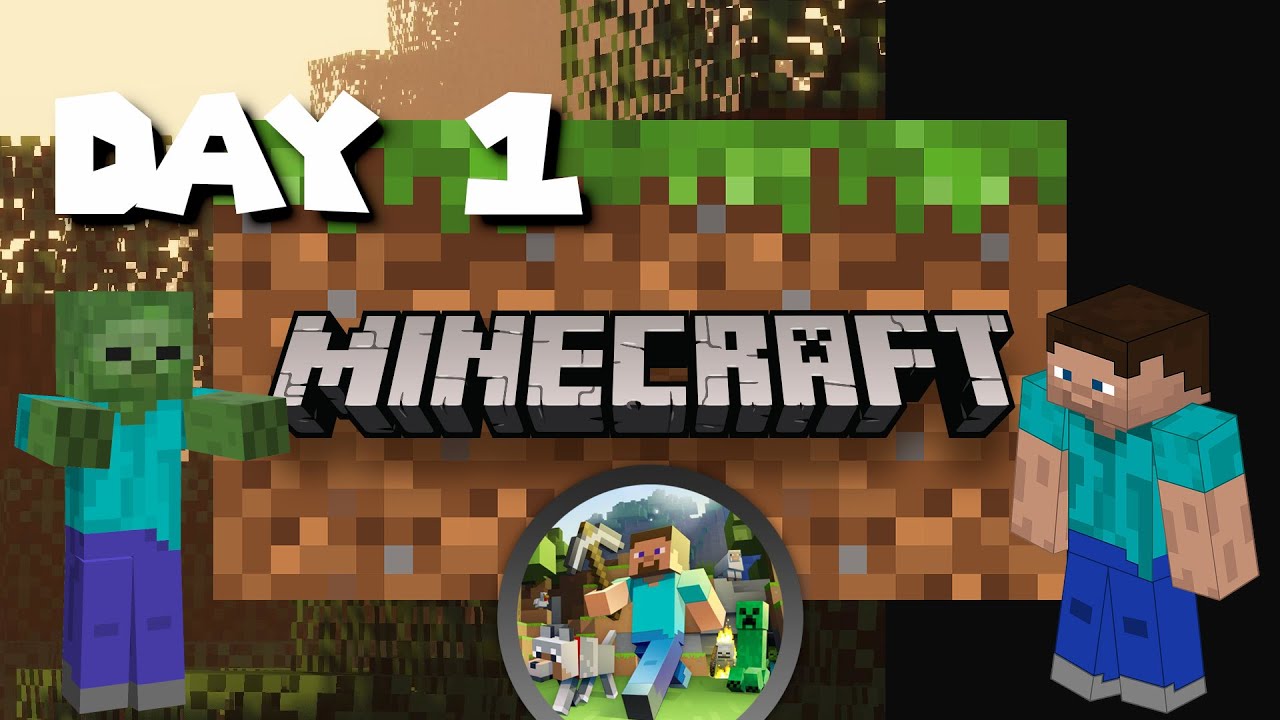 I Survived Day 1 In Minecraft.. Here's What Happened - YouTube