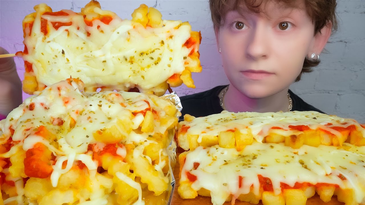 ASMR PIZZA FRIES SKEWERS MUKBANG | VNM ASMR 먹방 - YouTube