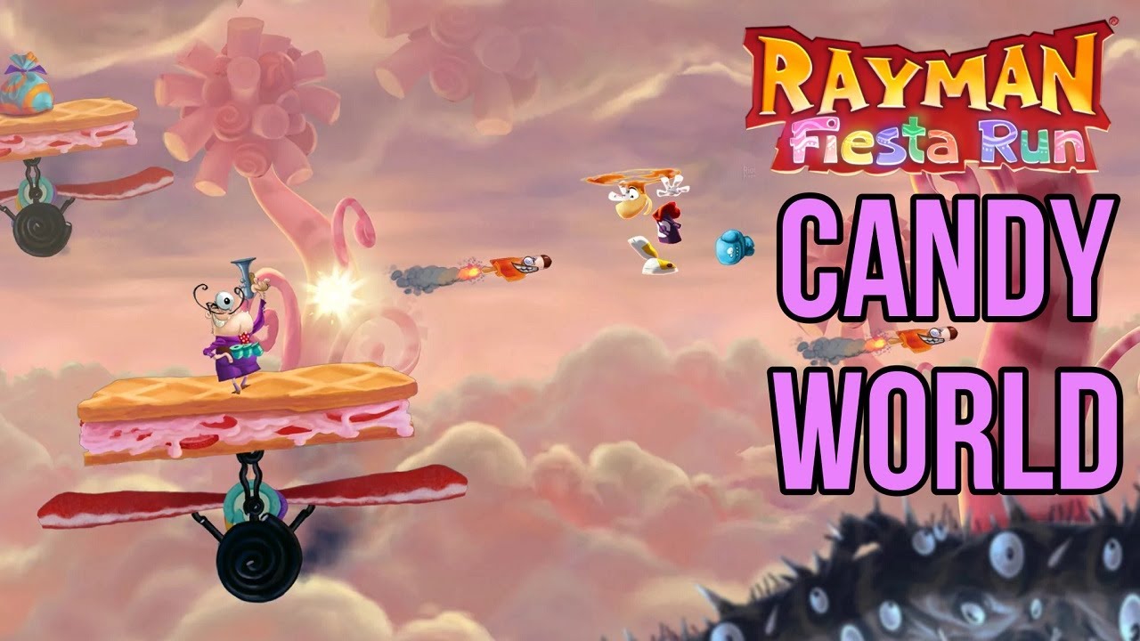 rayman fiesta run candy world - YouTube