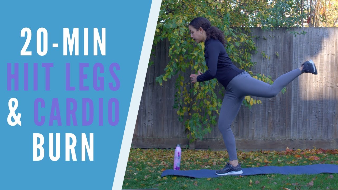 20-min HIIT Legs & Cardio Workout - YouTube