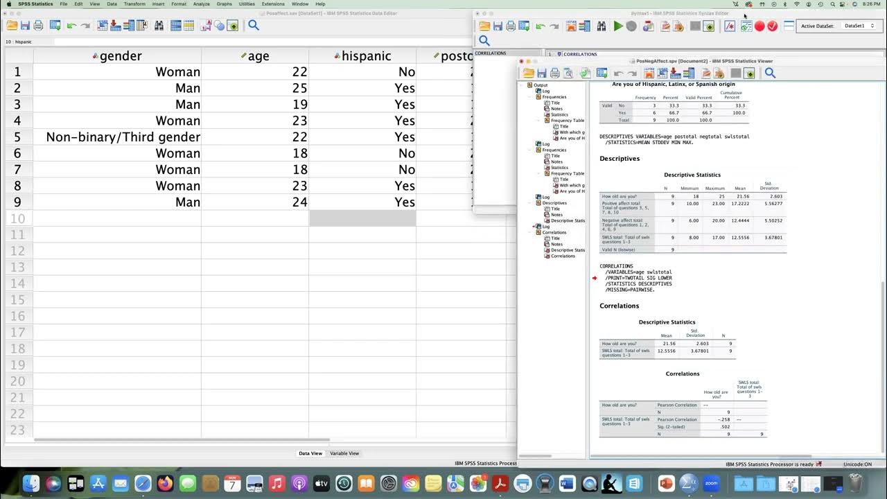 SPSS with Syntax - Bivariate Descriptive Statistics - YouTube