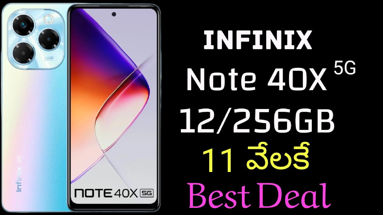 Infinix Note 40X 5G - MediaTek Processor || 108 MP Camera || 5000 mAh ...