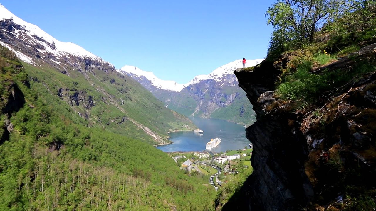 Flydalsjuvet overlooking Geirangerfjord - a UNESCO listed World ...