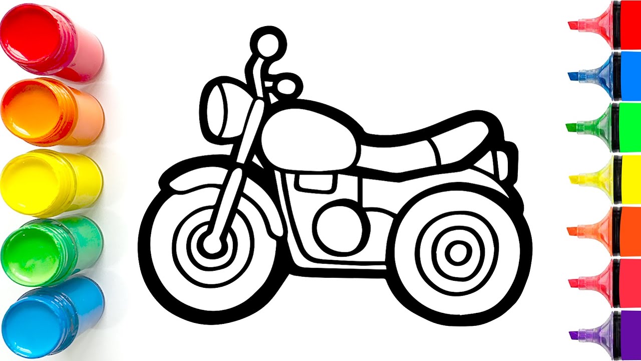 How to Draw a Motorcycle | Easy Step by Step Tutorial - YouTube