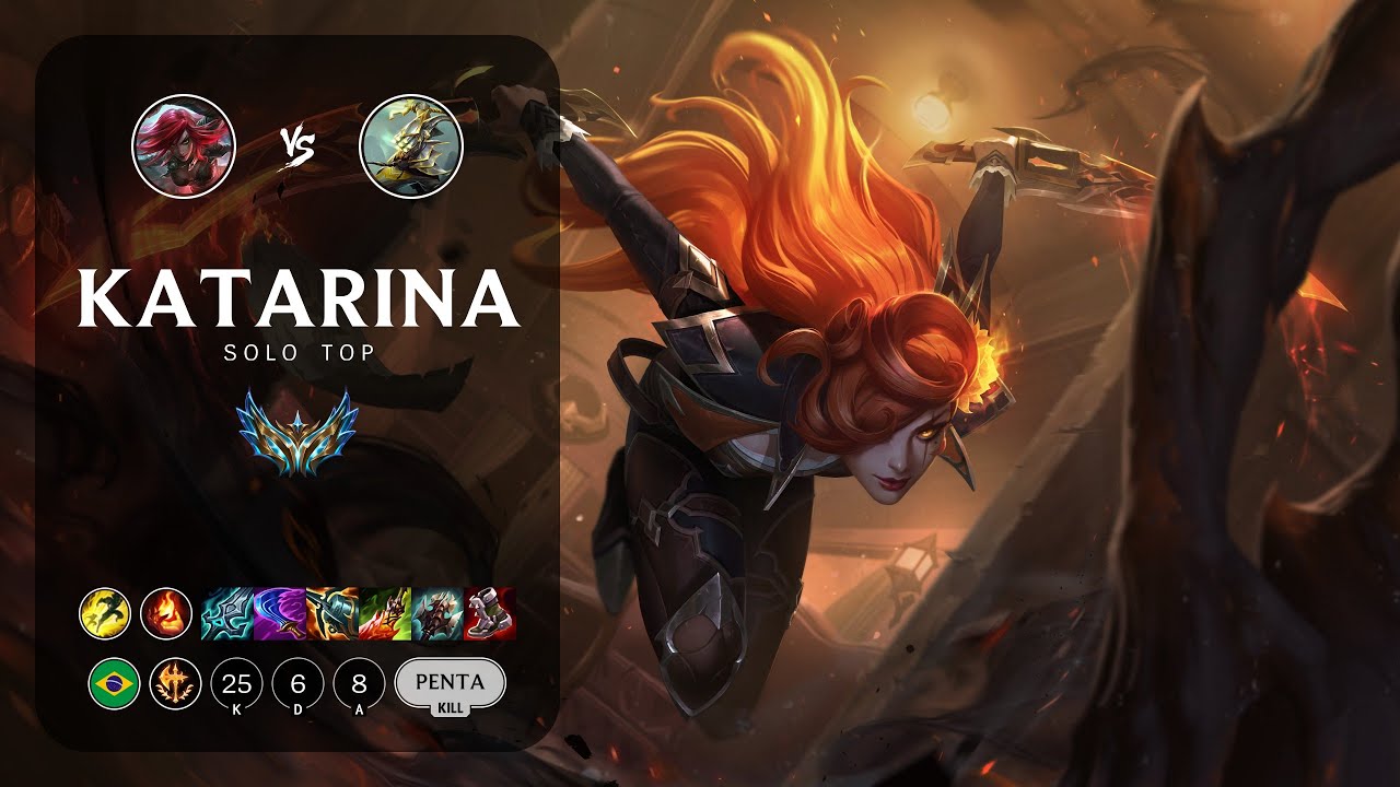 Katarina Top vs Master Yi - BR Challenger Patch 12.23 - YouTube