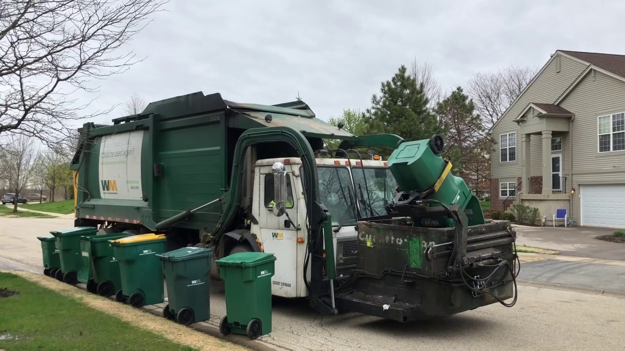 Waste Management Original Curotto Can Garbage Truck On The Townhome ...