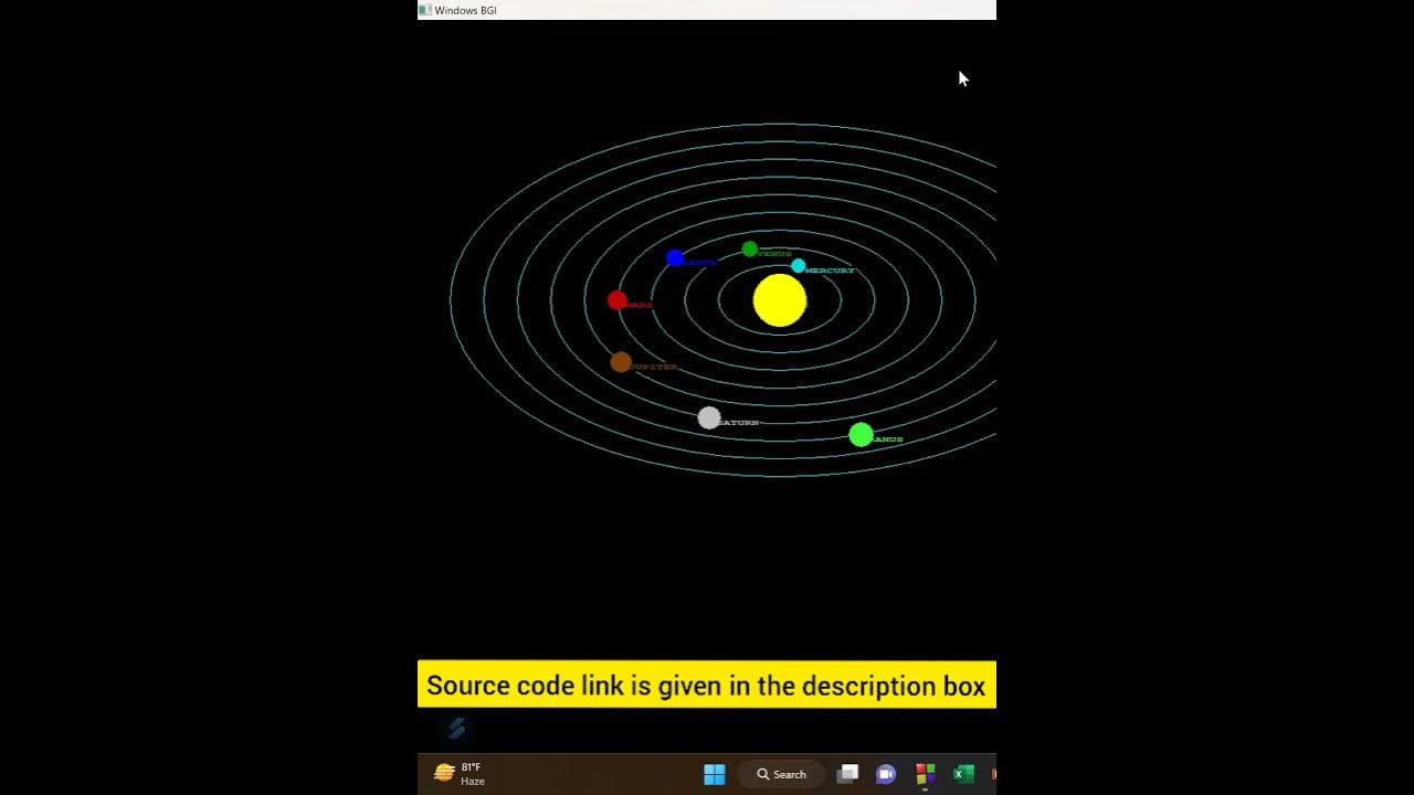 Computer Graphics Project Solar System In Cc Contentondemand Computergraphics Youtube
