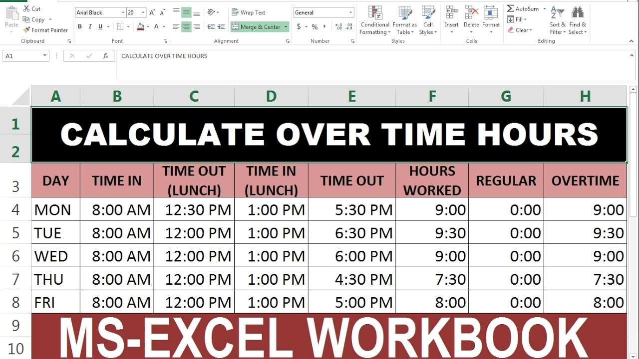 OVER TIME CALCULATE IN EXCEL YouTube over-time-calculate-in-excel-youtube