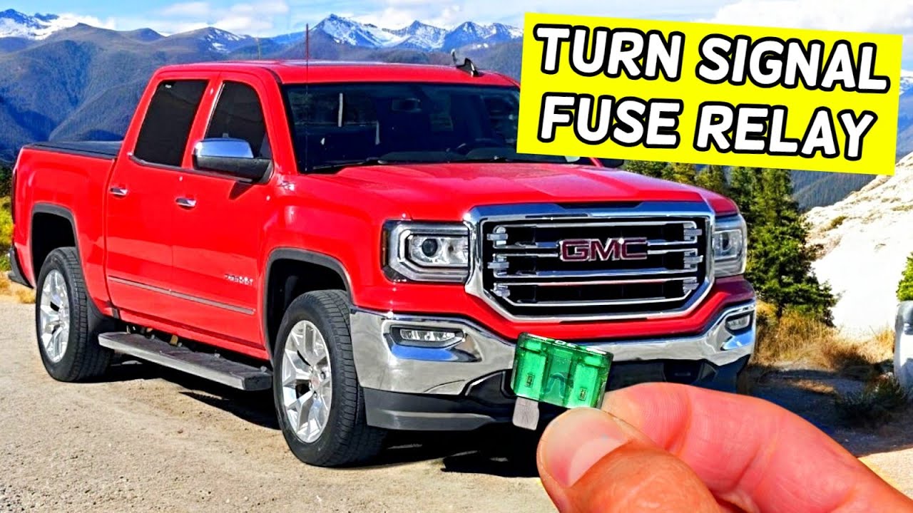 GMC SIERRA TURN SIGNAL FUSE RELAY LOCATION REPLACEMENT 2014 2015 2016 ...