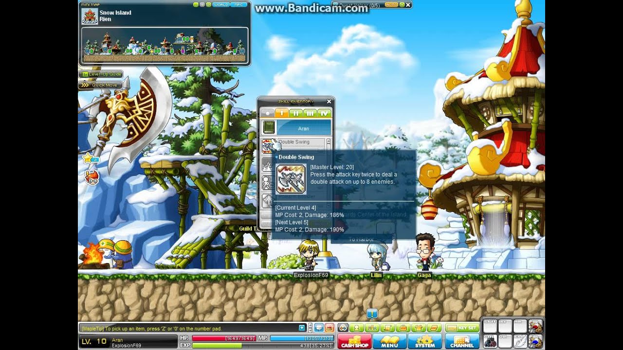 Maplestory Aran Gameplay #3 "Penguin Training!" - YouTube