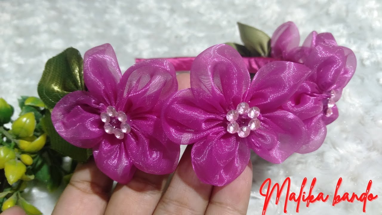 Cara Membuat Bunga Untuk Flower Crown Dari Kain Perca | Best Flower Site