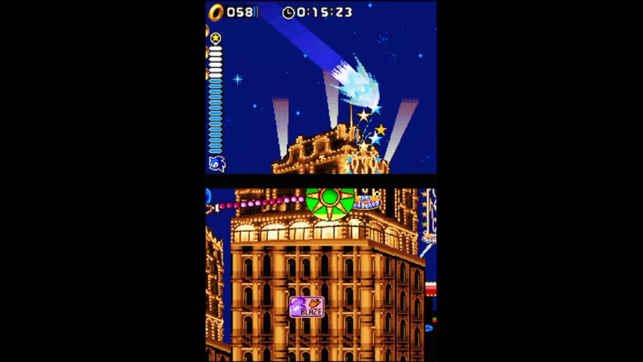 Sonic Rush Night Carnival Act 1 (Sonic) 1st Checkpoint (15"93) - YouTube