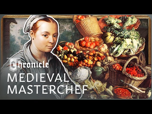Medieval England Food Medieval Food And Vegetables On A Table Stock