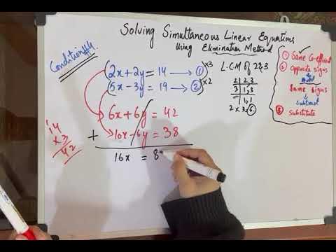 Solving Simultaneous Linear Equations using Elimination Method (part 4) - YouTube