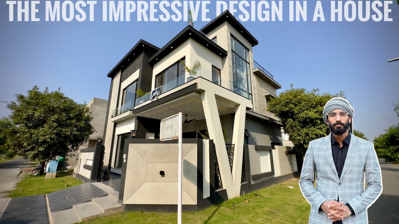 8 Marla SUPER-LUXURY V-COLUMN Corner House For Sale in DHA Lahore - YouTube