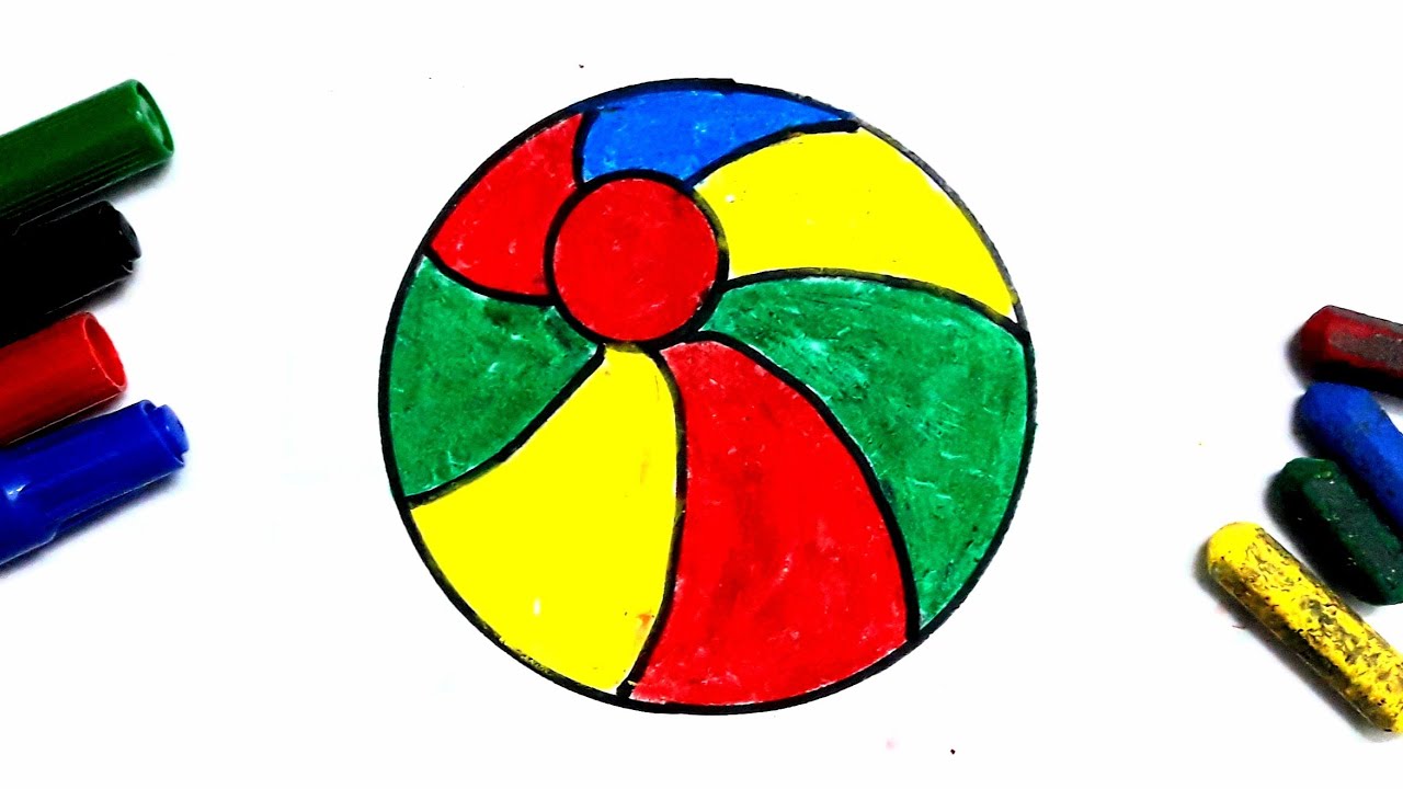 Ball easy drawing how to draw ball - YouTube