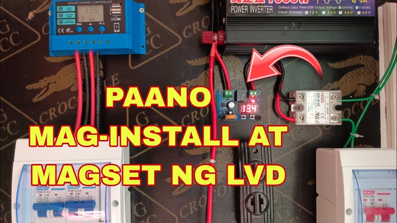 PAANO MAG-INSTALL AT MAGSET NG LVD (Low Voltage Disconnect) SA SOLAR ...