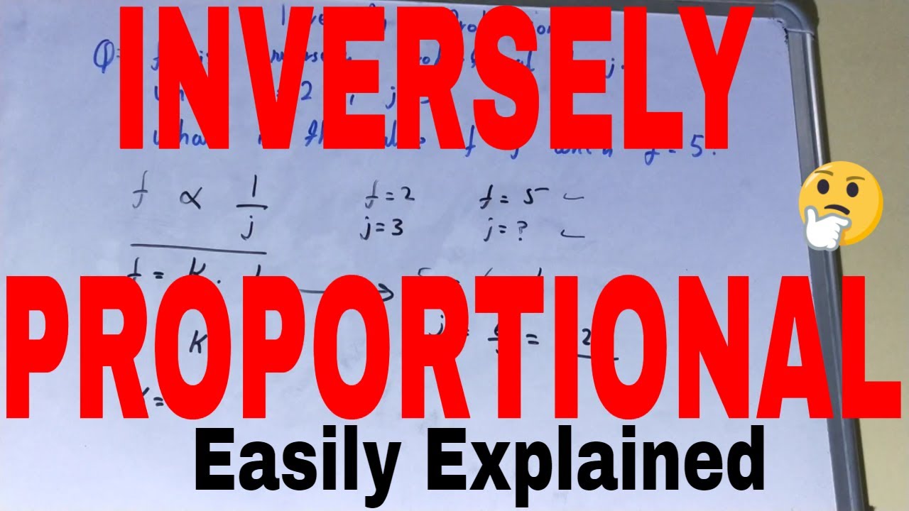 Inversely proportional explained|How to solve inversely proportional ...
