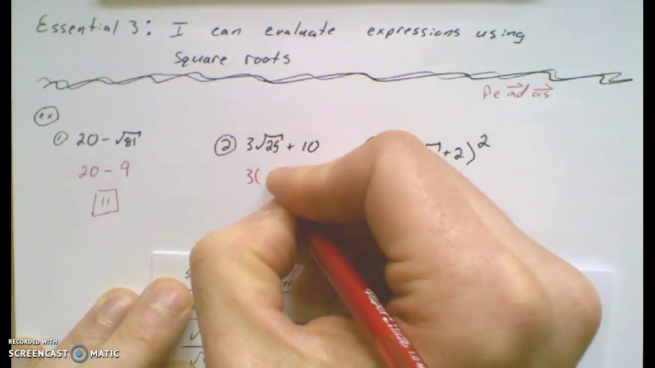 Evaluating Square Roots - YouTube