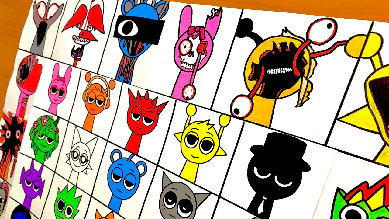 ¡Dibujar Todos Incredibox Sprunki - Phase 1 VS 2 VS 3 VS 4! - YouTube