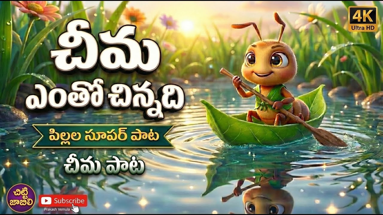 చీమ ఎంతో చిన్నది పాట | Cheema Entho Chinnadi Song | Telugu Rhymes for ...