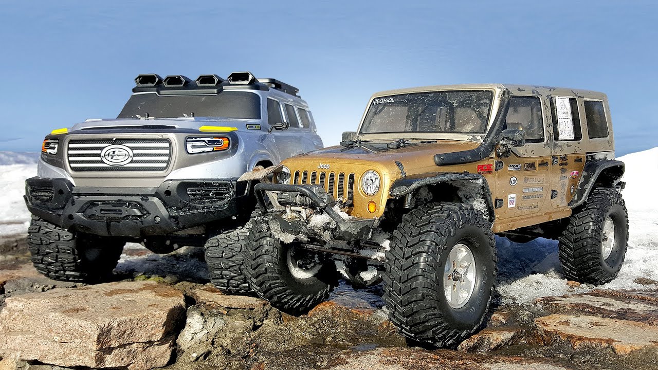 OFF Road Snow Adventure | RC Trucks Axial SCX10 and HG P401 - YouTube