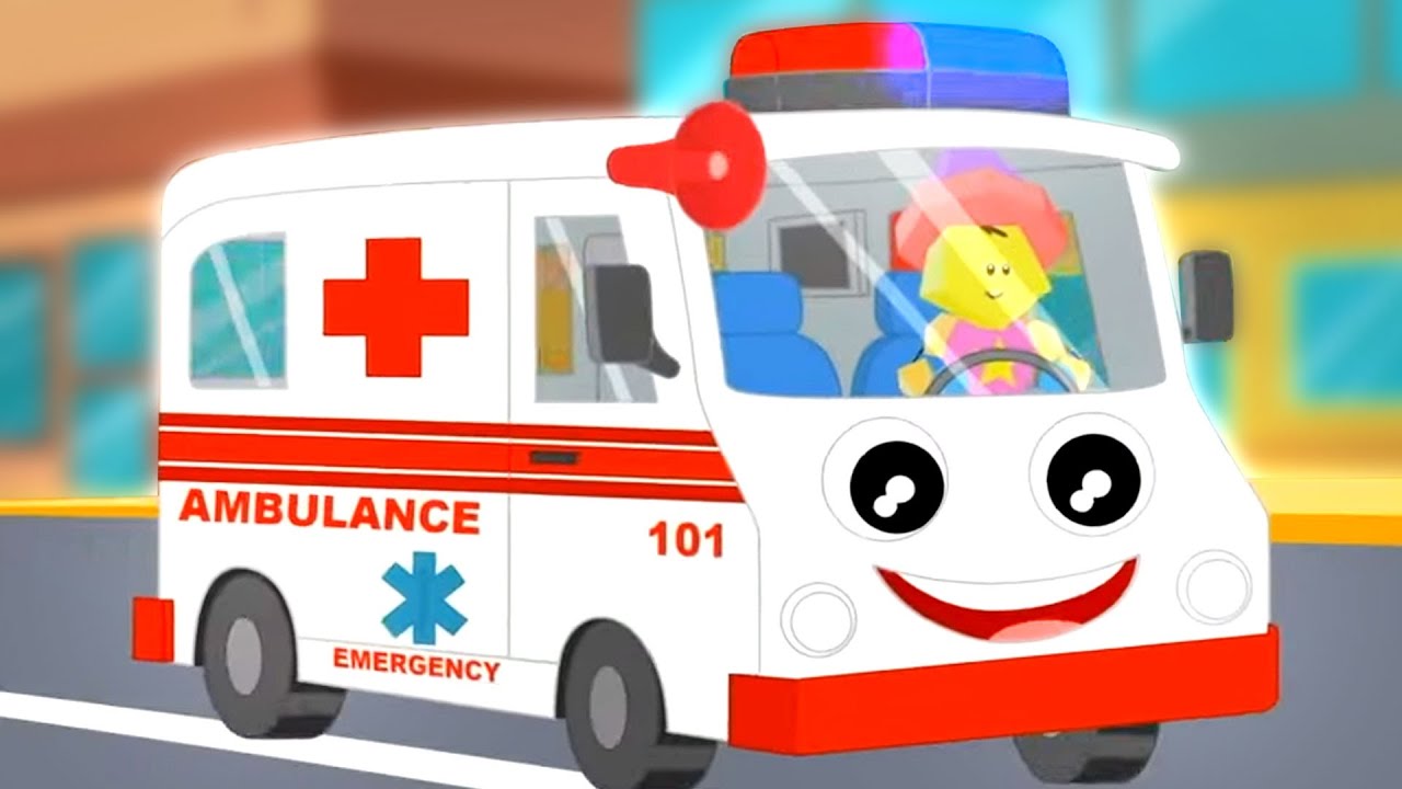 Wheels On The Ambulance, Emergency Vehicle Song and Preschool Rhymes ...