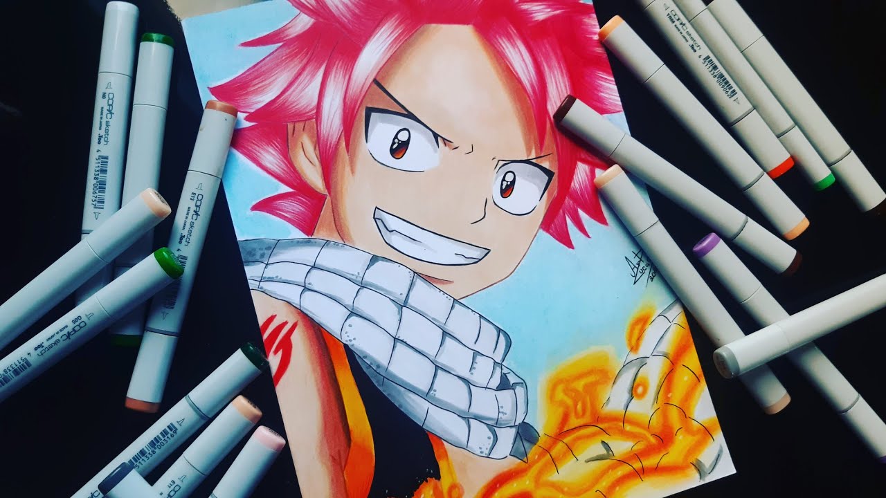 Desenhando o Natsu de Fairy Tail - Dibujando Natsu - Drawing Natsu ...