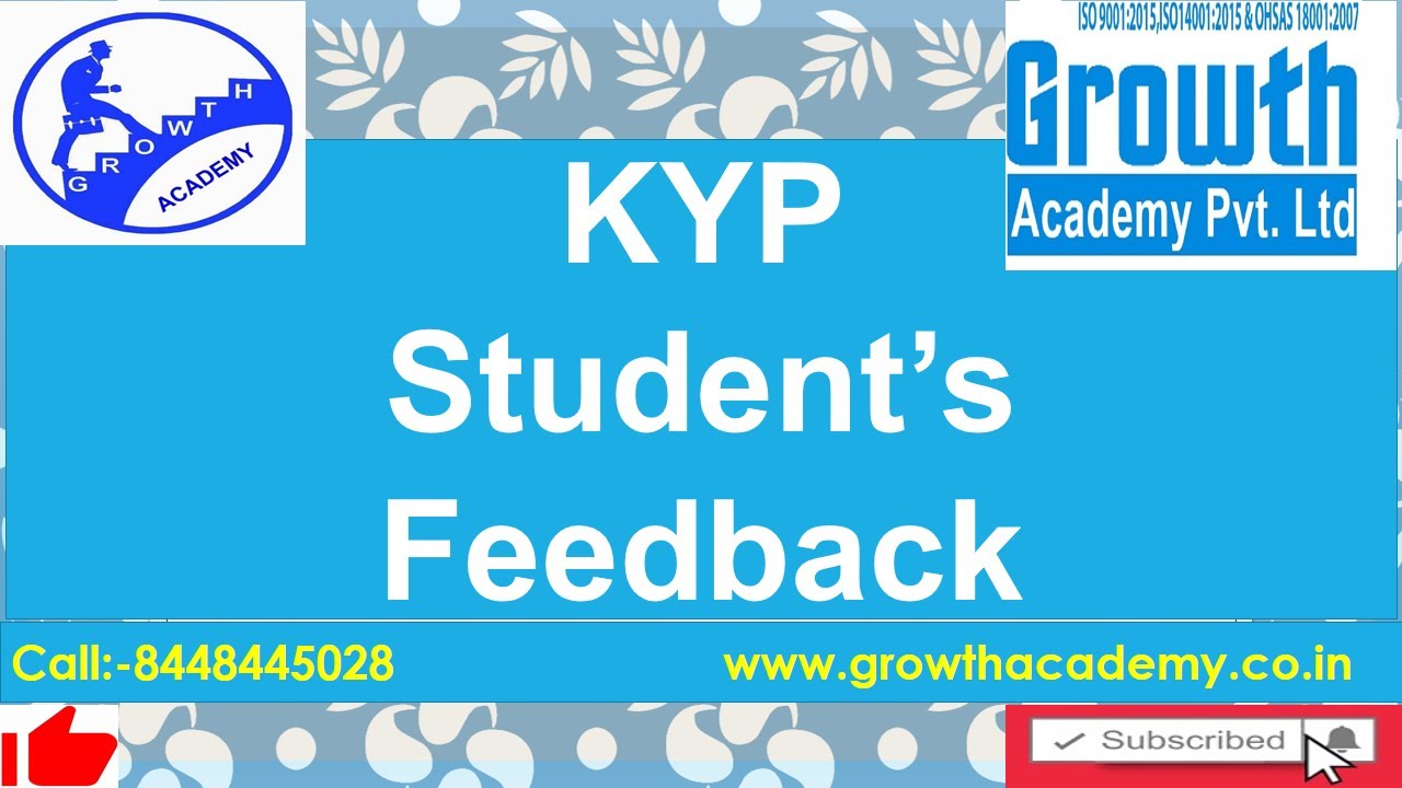 KYP Student's Feedback|Bihar Skill Development Mission|GROWTH ACADEMY ...